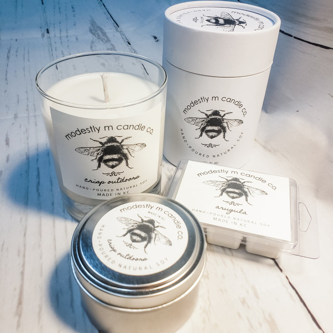 hand poured all natural soy candles – modestly m candle co.